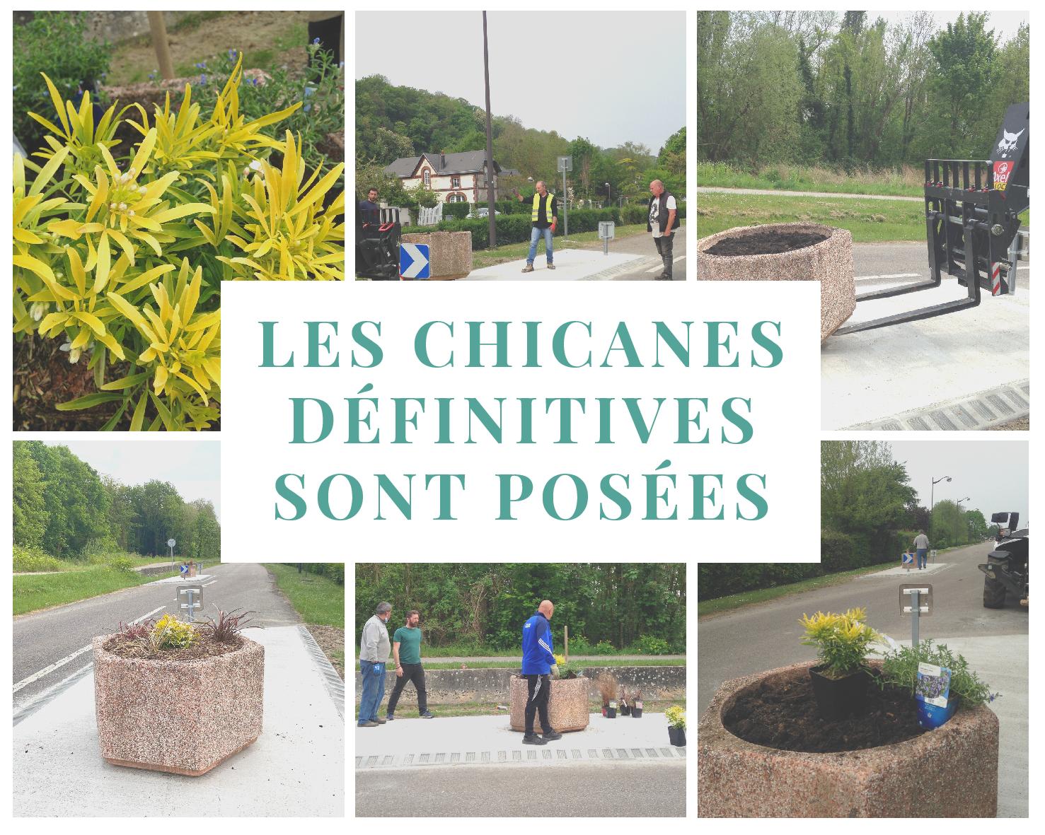 Les chicanes définitives sont posées - Val de la Haye
