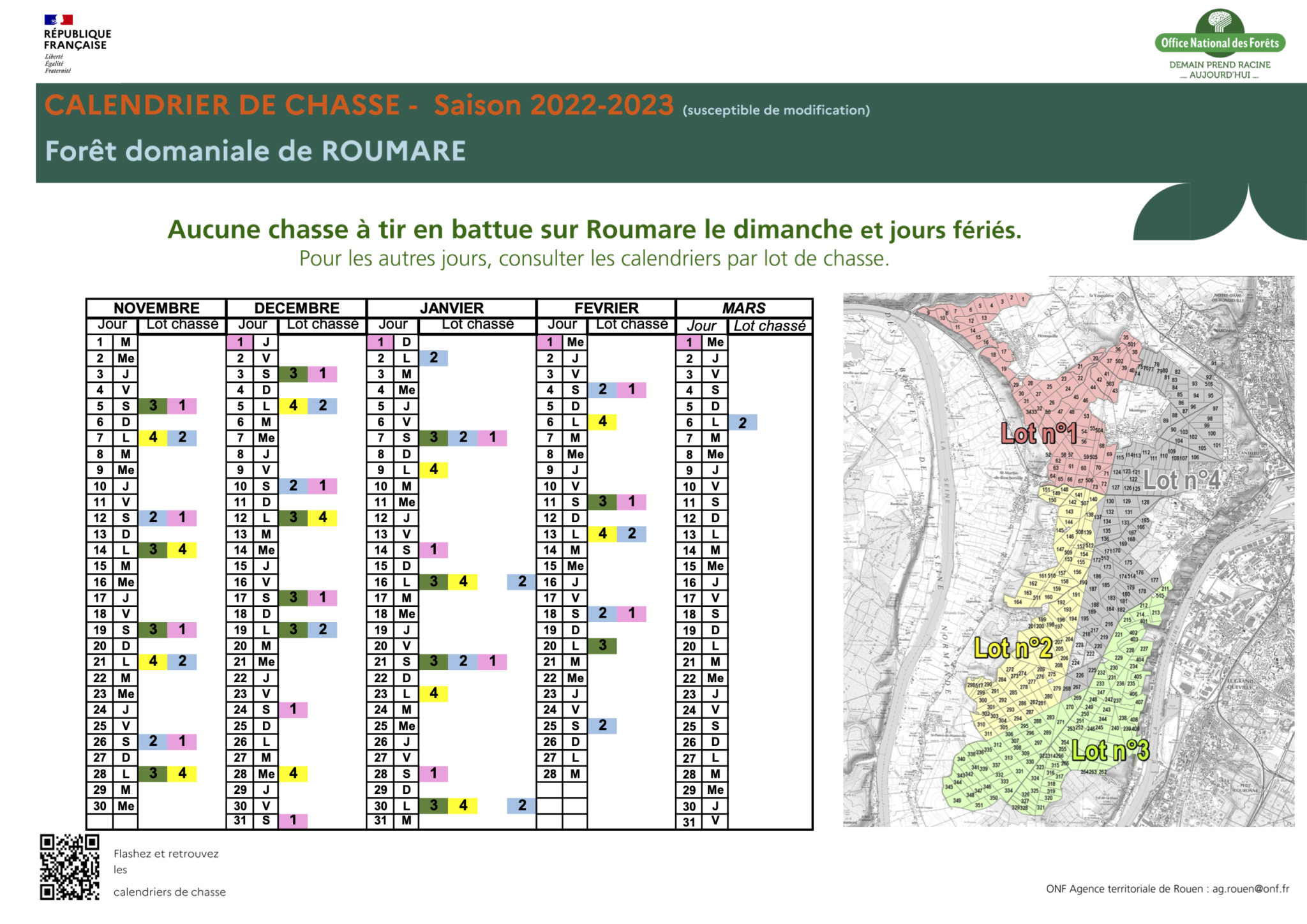 Chasses en forêt de Roumare - Val de la Haye